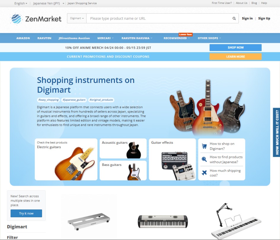 How to Order Japanese Music Equipment from Digimart Japan