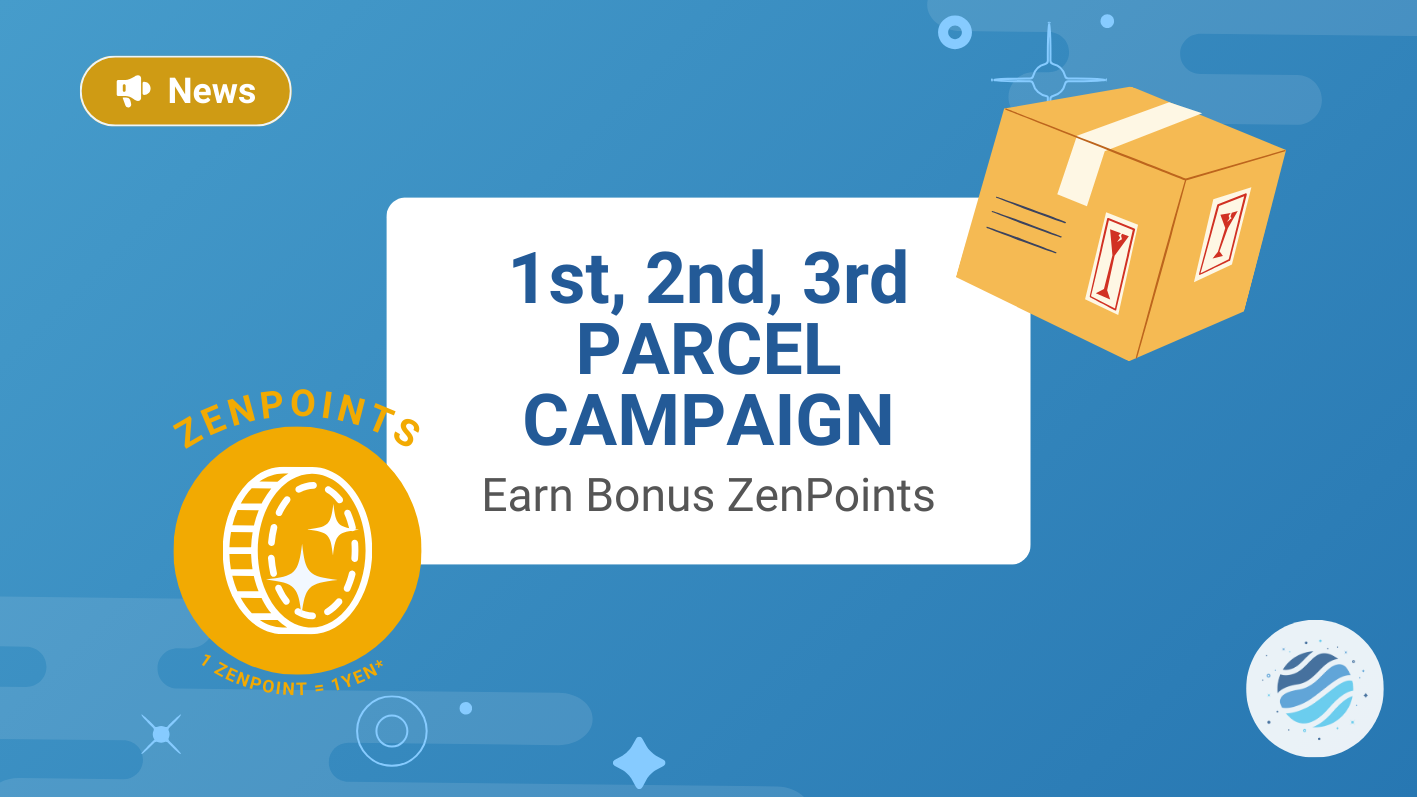 Earn ZenPoints with your 1st, 2nd, and 3rd parcel!